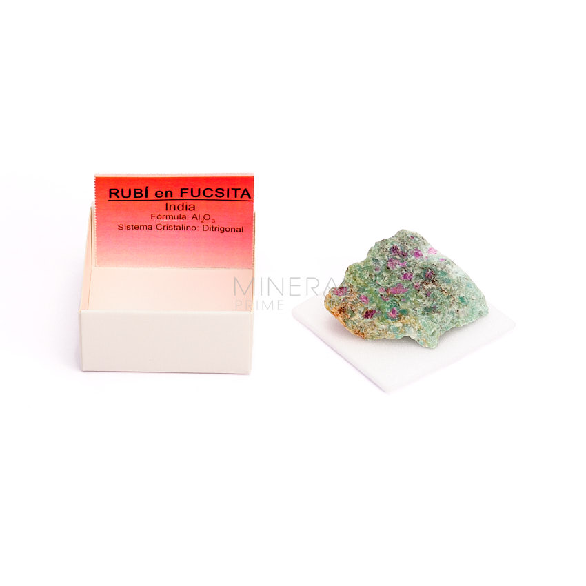 Rubí en Fucsita, (caja 4x4) | Mineral Prime | tienda de minerales