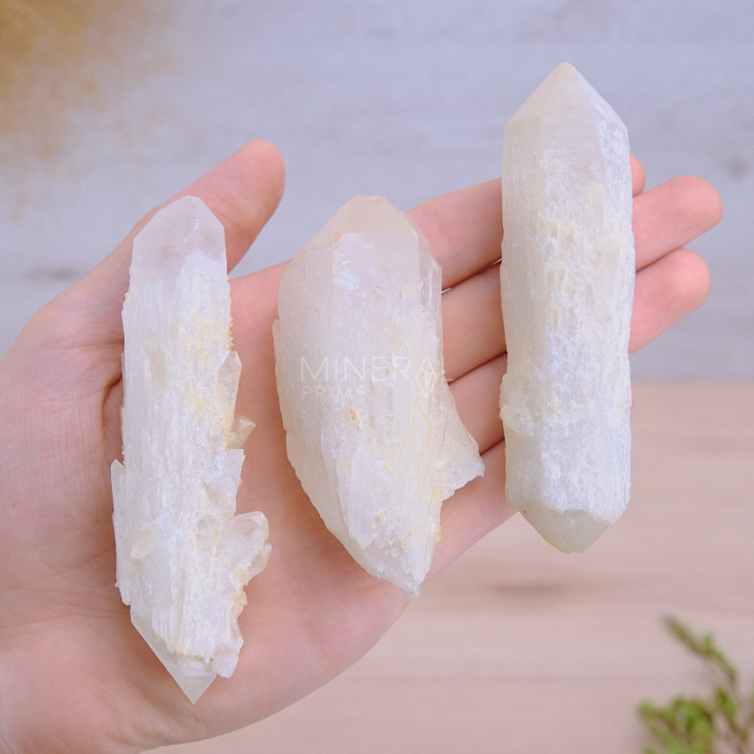 Punta de Cuarzo Blanco · Biterminada - Mineral Prime